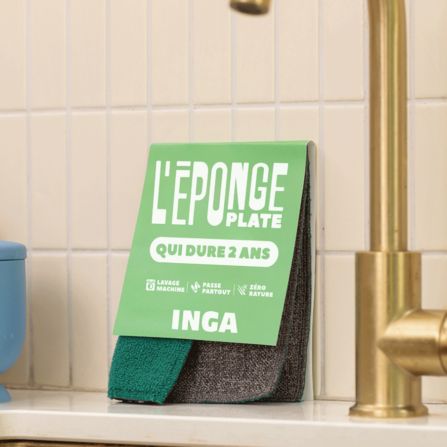 Les éponges plates lavables qui passent partout | INGA