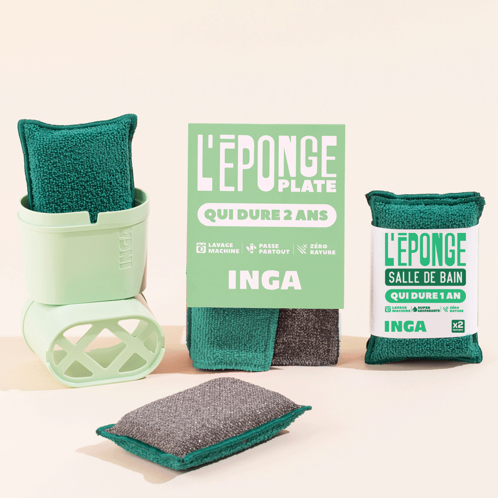 Le pack Super Plein d'éponges lavables et efficaces | INGA