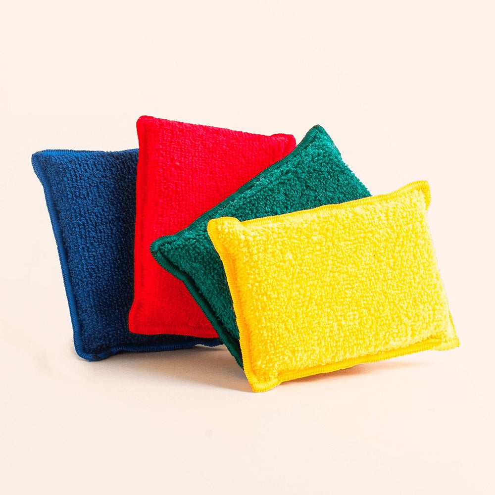 Pack d'éponges lavables 4 couleurs pour 4 usages | INGA