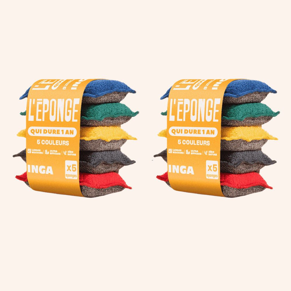 Pack d'éponges lavables 4 couleurs pour 4 usages | INGA