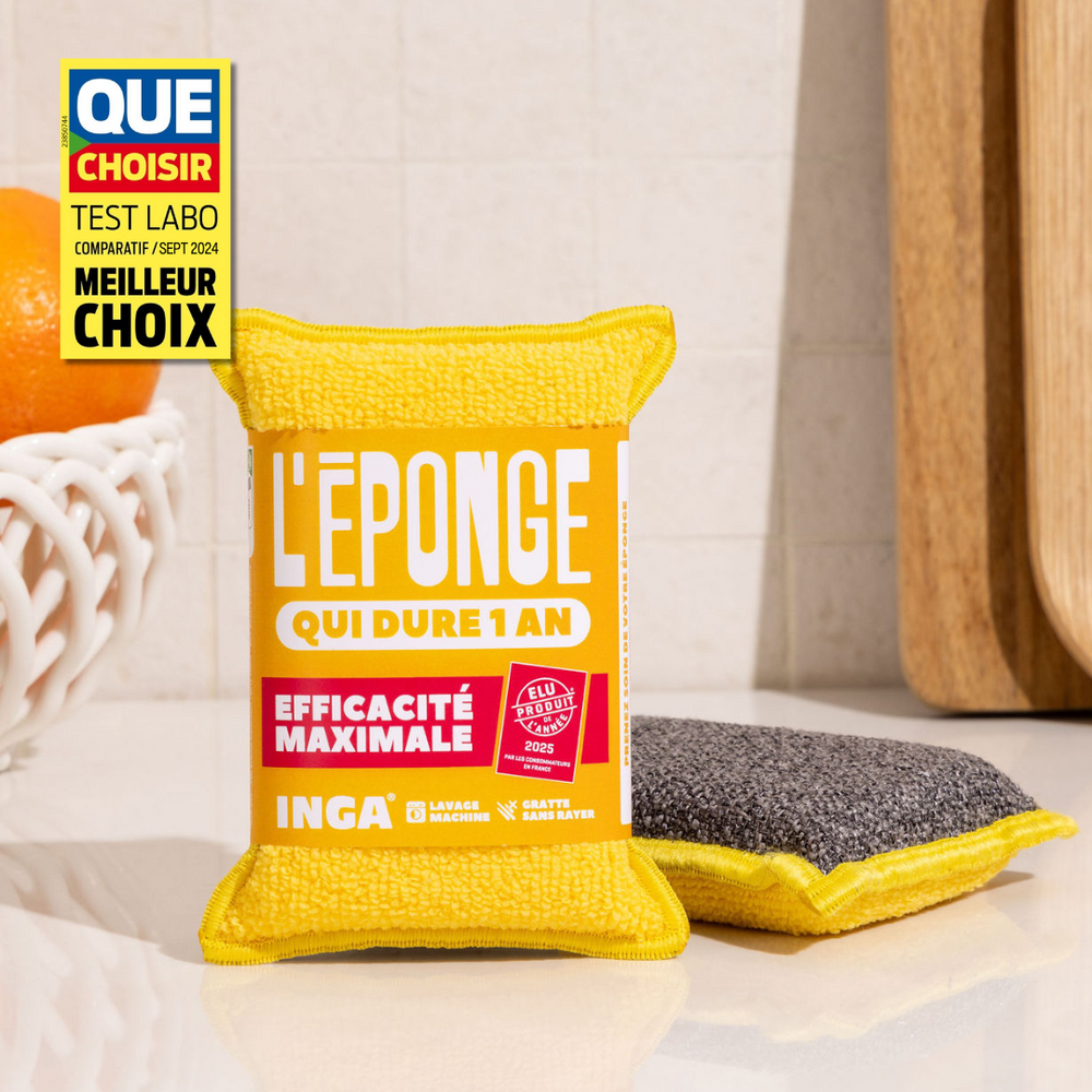 Les éponges lavables et efficaces qui grattent sans rayer | INGA